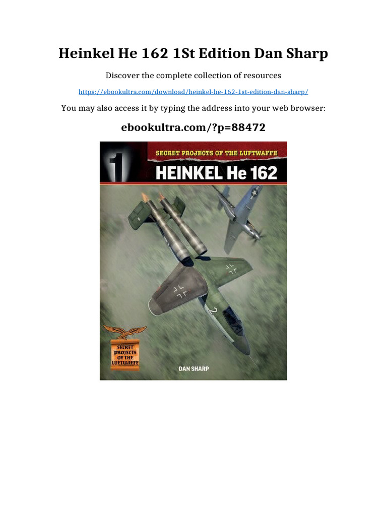 Heinkel He 162 1st Edition Dan Sharp All Chapters Available | PDF ...