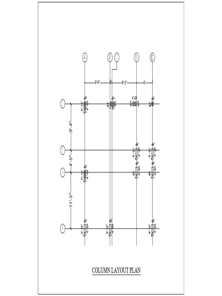 Column Layout Plan 435 Rohini-Model | PDF