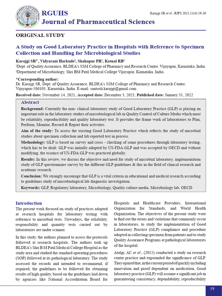 RJPS V11 Issue 4 Oct-Dec 21 Article 4 Karajgi SR 19-26 | PDF