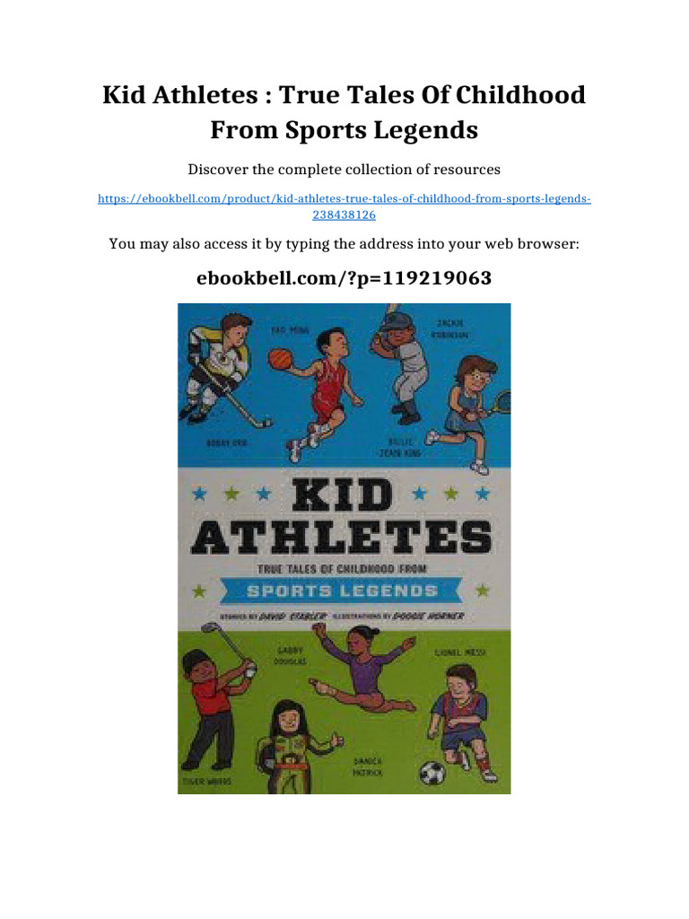 Kid athletes : true tales of childhood from sports legends full | PDF ...