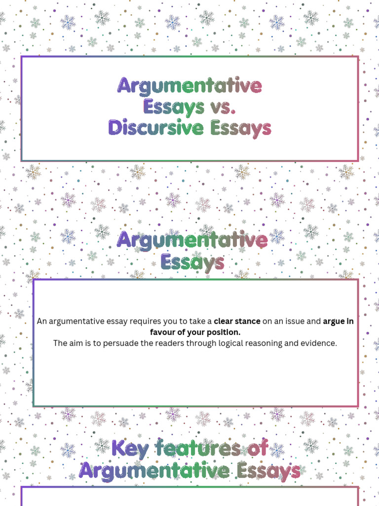 Discursive vs Argumentative | PDF | Argument | Essays