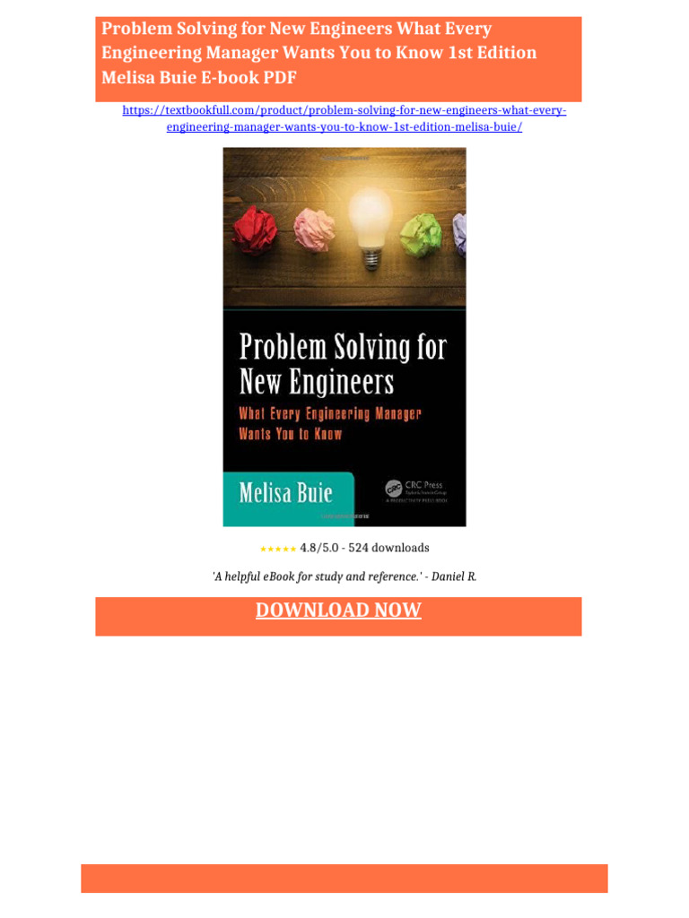 Problem Solving for New Engineers What Every Engineering Manager Wants ...