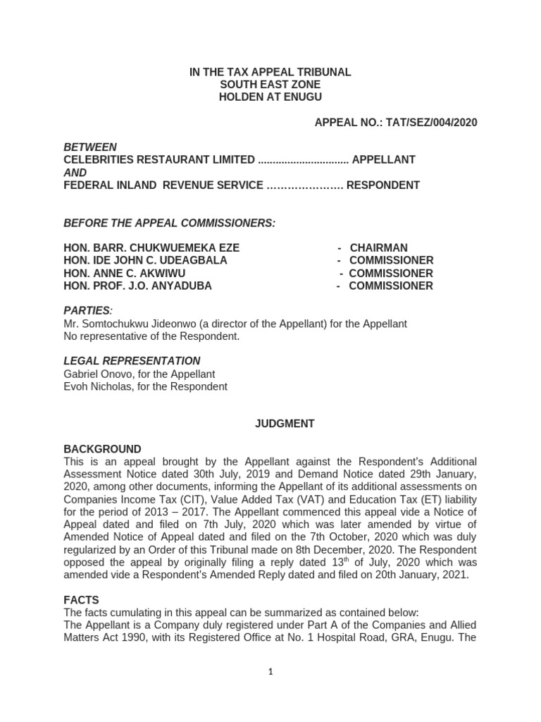 Clean Copy of Celebrity Judgment (1) | PDF | Value Added Tax | Taxes