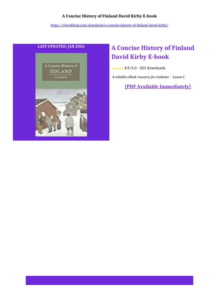 A Concise History of Finland David Kirby ebook seamless reading | PDF ...