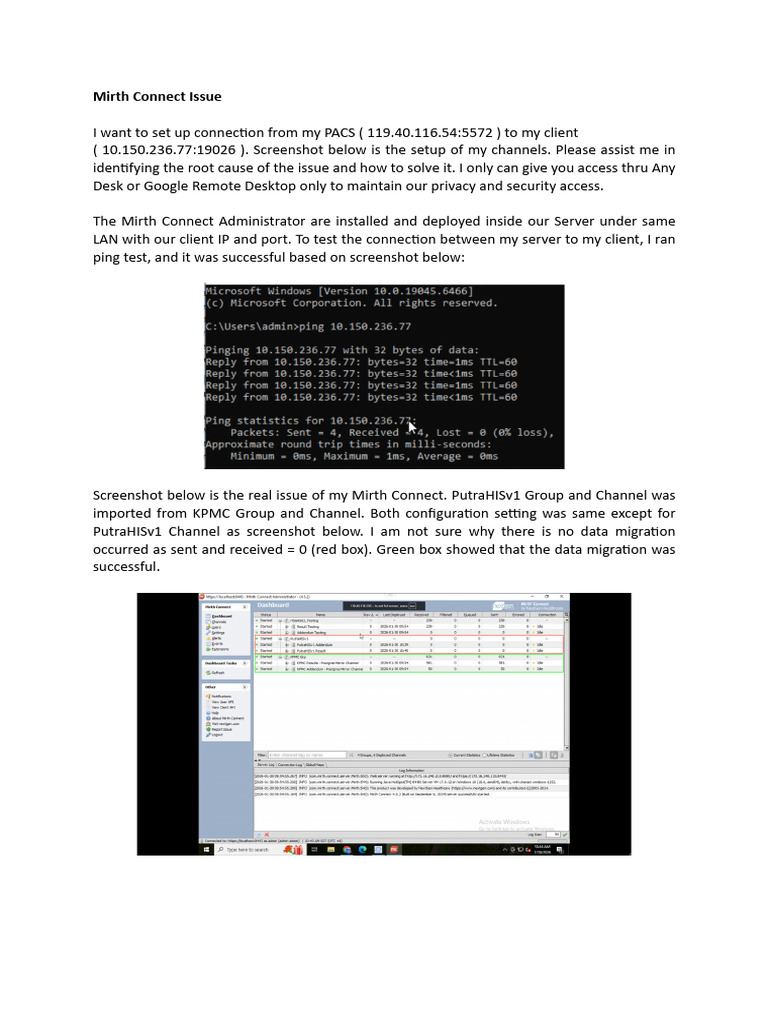 Mirth Connect Issue | PDF
