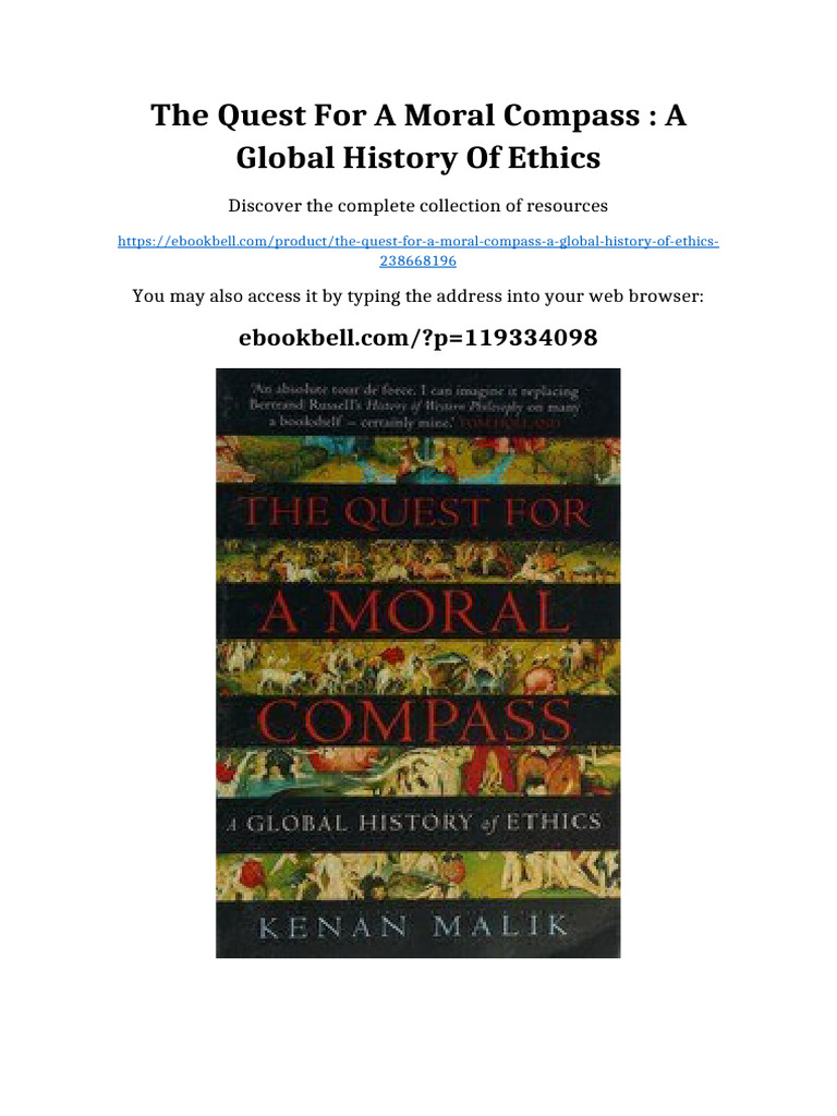 The Quest For A Moral Compass: A Global History of Ethics Available ...
