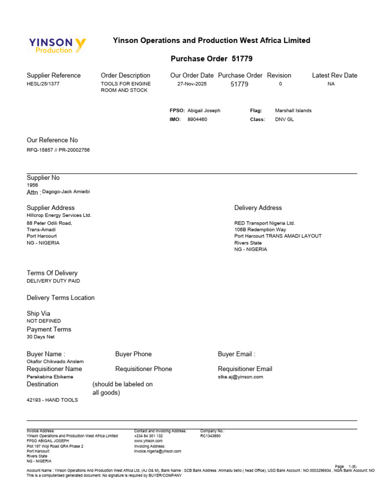 Purchase Order Print Rep 538253 | PDF | Taxes | Procurement