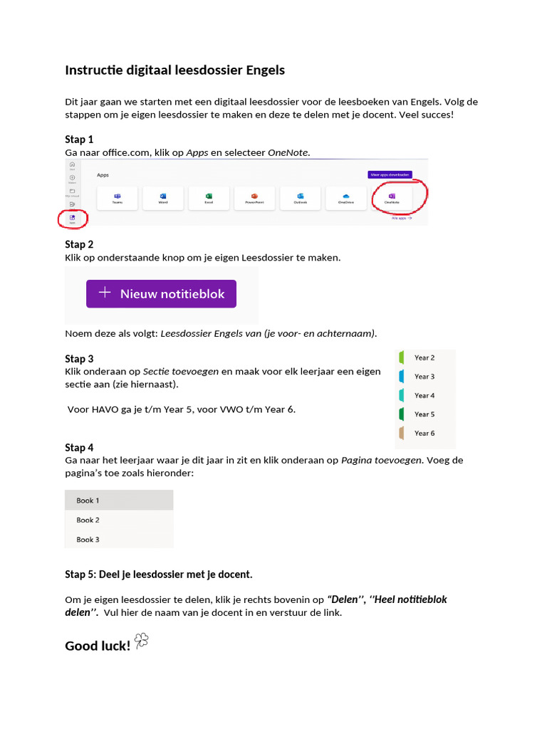Instructie Digitaal Leesdossier | PDF