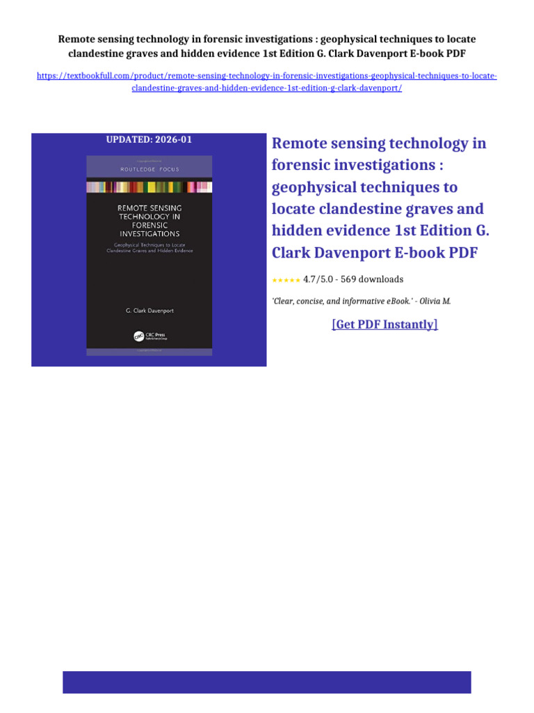 Remote sensing technology in forensic investigations : geophysical ...