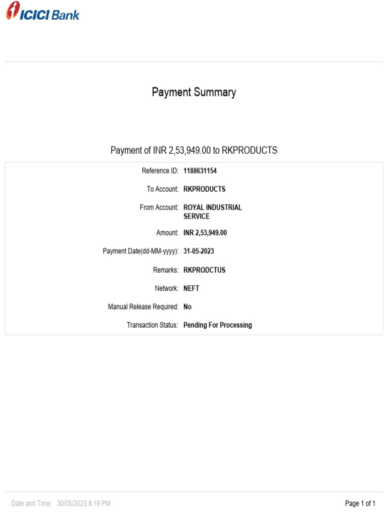 Initiate Single Entry Payment Summary UX330!05!2023 | PDF
