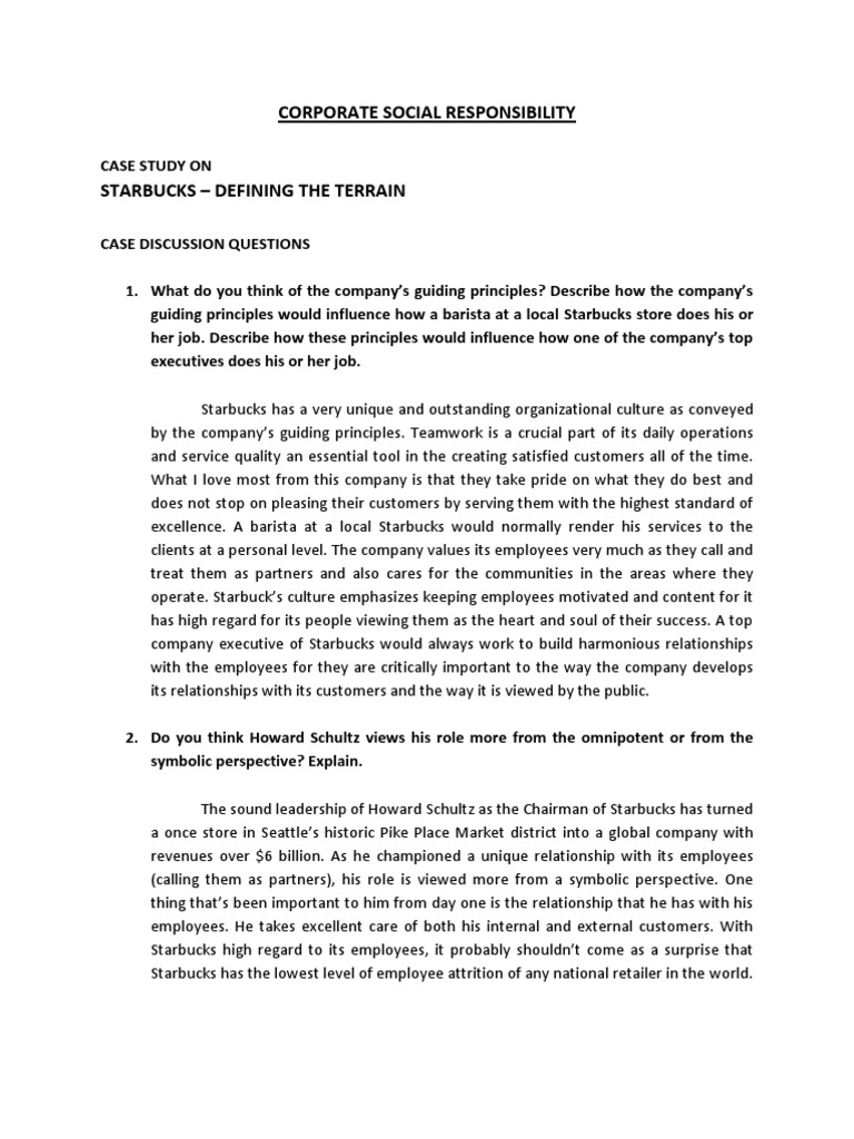 Starbucks Case Study | PDF | Starbucks | Corporate Social Responsibility