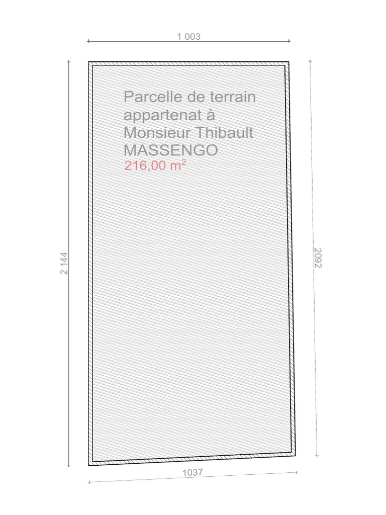 Plan Parcellaire Monsieur Thibault Massengo | PDF