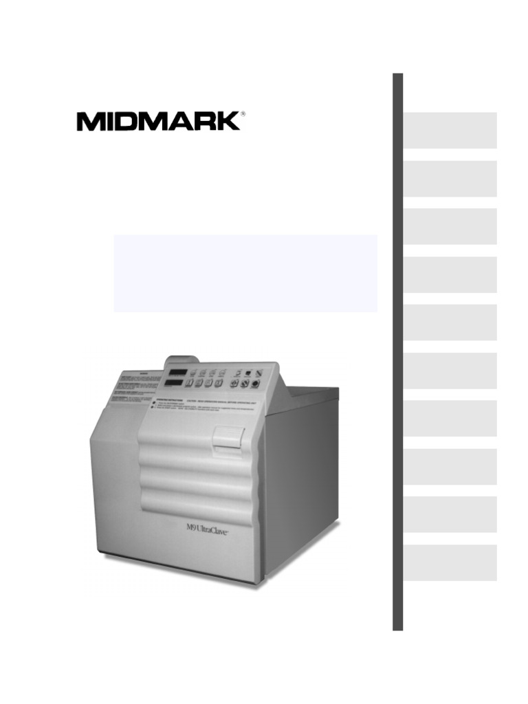 Midmark M9 and M11 UltraClave Steam Sterilizer Installation and ...
