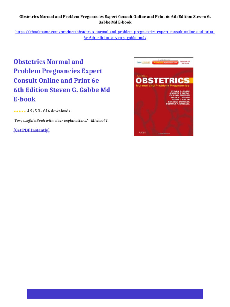 Obstetrics Normal and Problem Pregnancies Expert Consult Online and ...