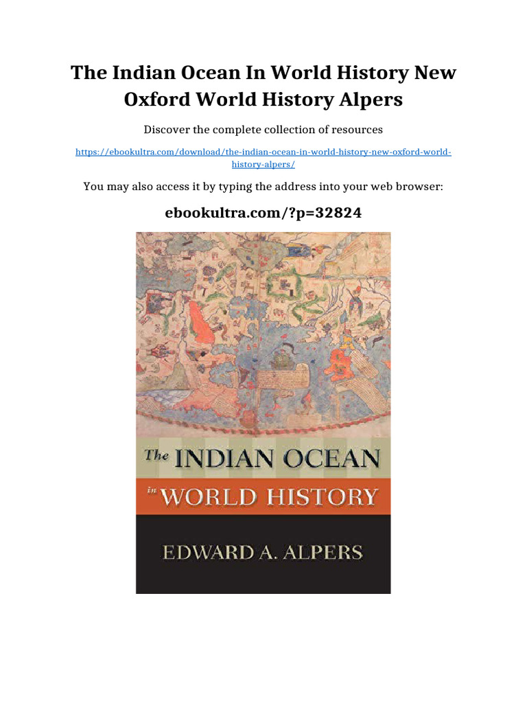 The Indian Ocean in World History New Oxford World History Alpers ...