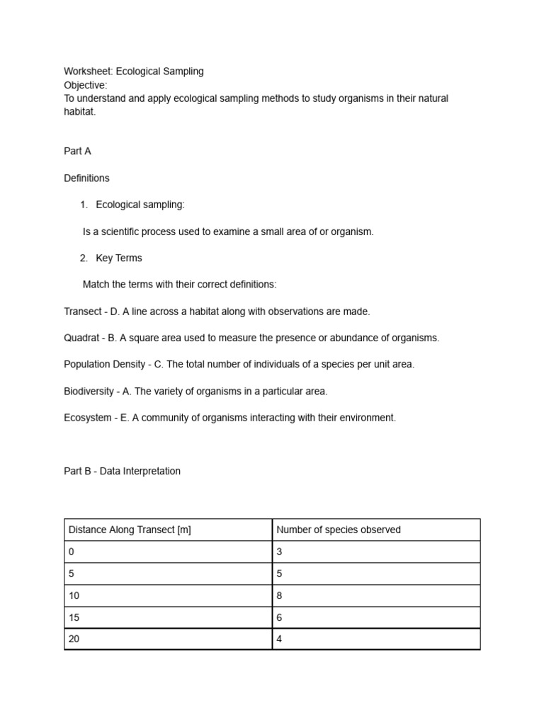 Naavah Cabera - 03-02-2026 Ecological Sampling | PDF