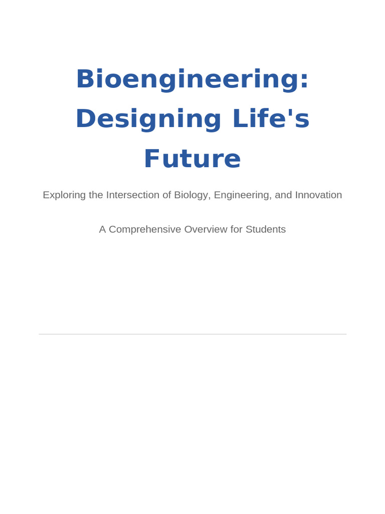 Bioengineering Journey - Innovation Beyond Boundaries | PDF ...