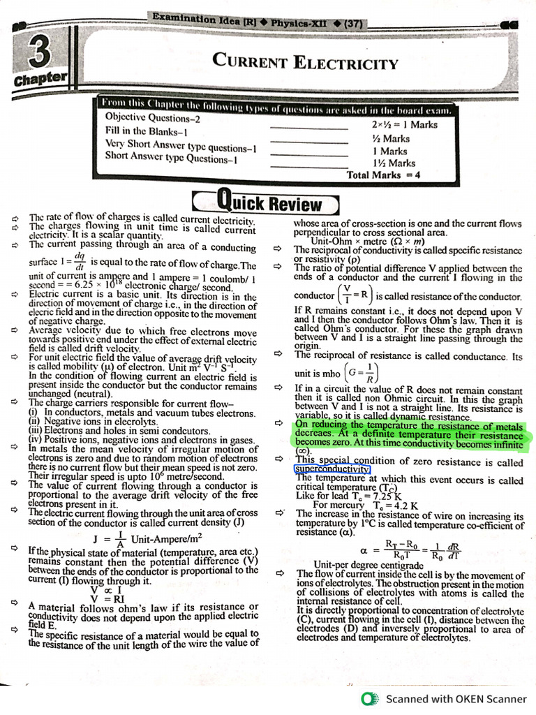 3=Current Electricity | PDF
