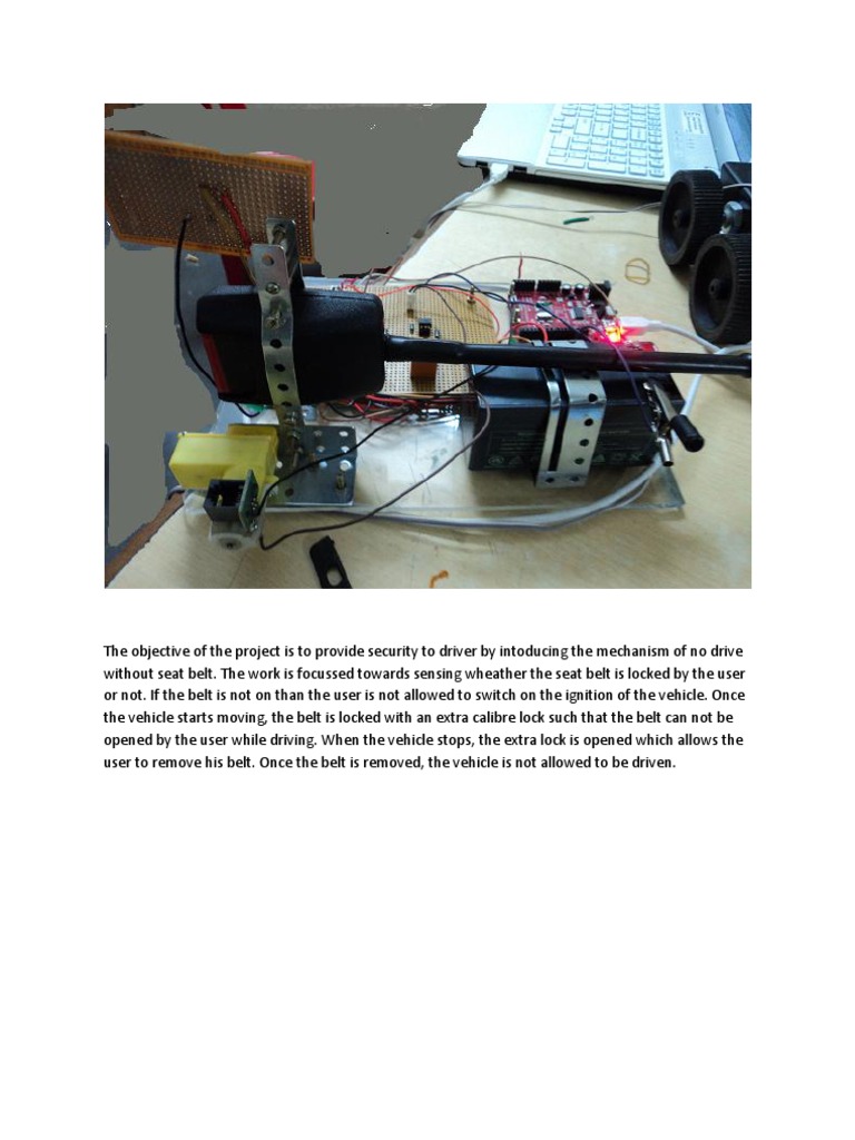 Seat Belt Security Using Arduino Report | PDF | Arduino | Semiconductors