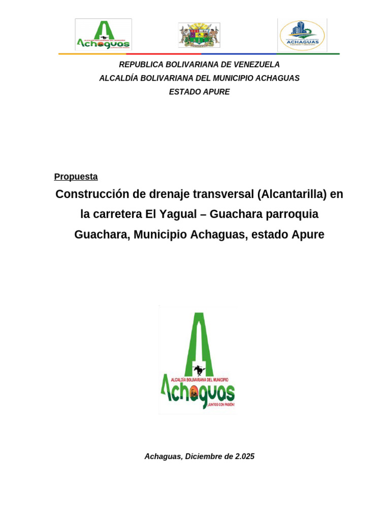 Propuesta Cajon Guachara | PDF | Inundar | Colector de aguas pluviales