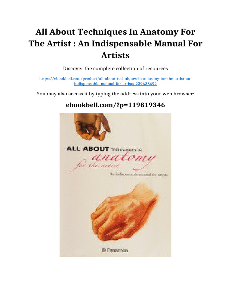 All About Techniques in Anatomy For The Artist: An Indispensable Manual ...