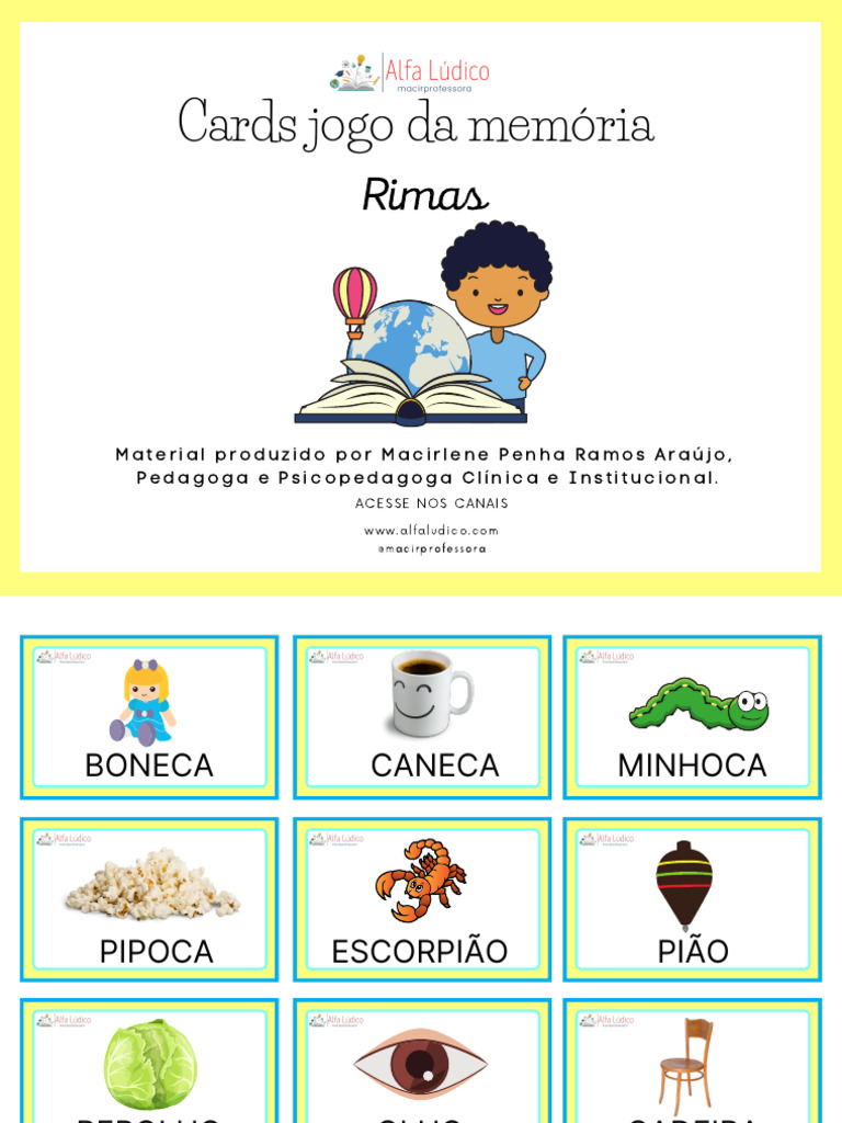 Cards Jogo Da Memória - Rimas | PDF