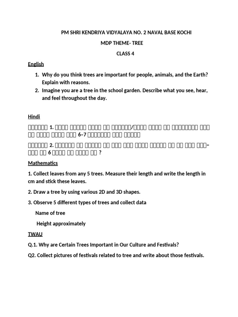 Class 4 MDP | PDF