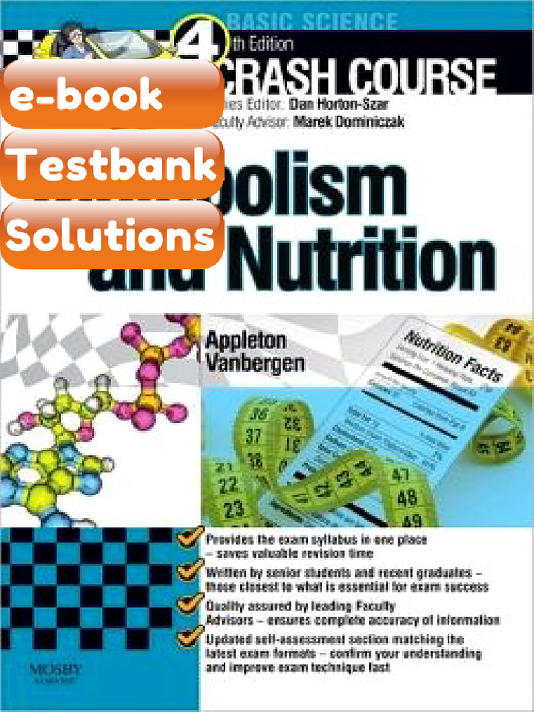 Testbank Crash Course Metabolism and Nutrition 4th Edition Fast ...