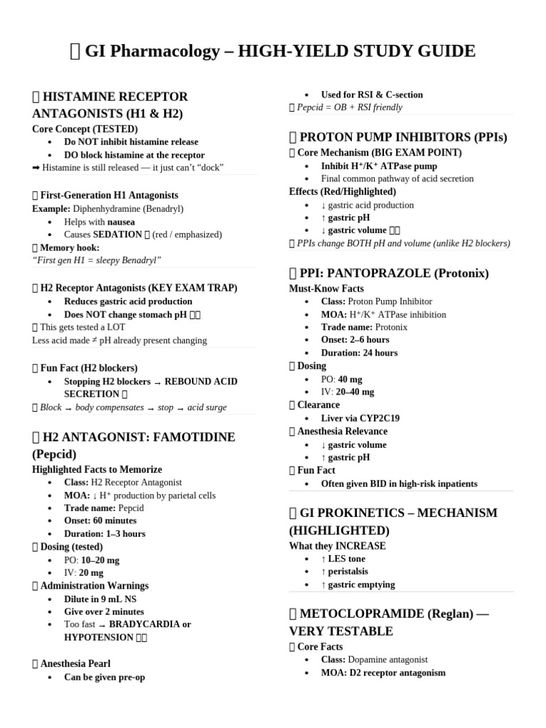 ? GI Pharmacology | PDF | Drugs Acting On The Nervous System | Pharmacology