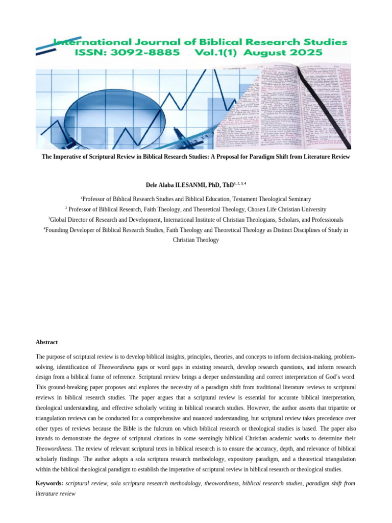 The Imperative of Scriptural Review in Biblical Research | PDF | Bible ...