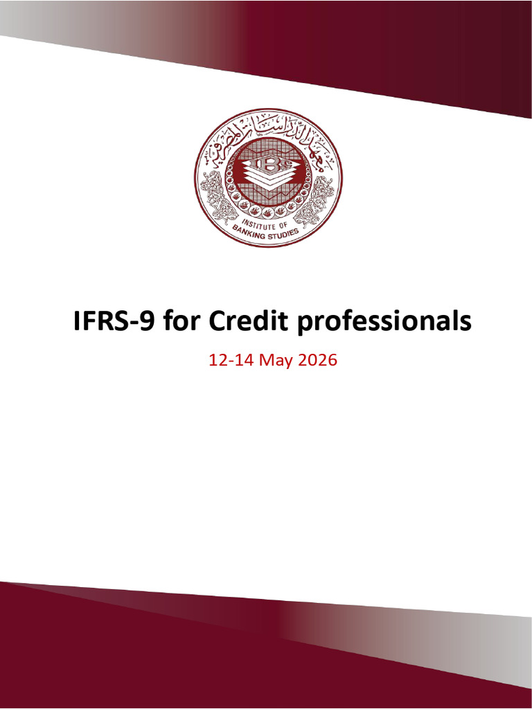 IFRS-9 For Credit Professionals | PDF | Investing | Financial Services