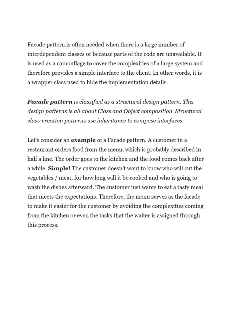 111 Facade Pattern Example (1) | PDF | Software Design | Systems ...