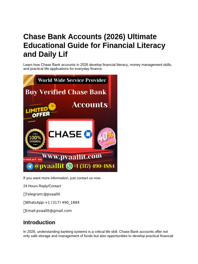 Top 11 Sites to “Buy Verified Chase Bank Accounts ... | PDF | Banks ...