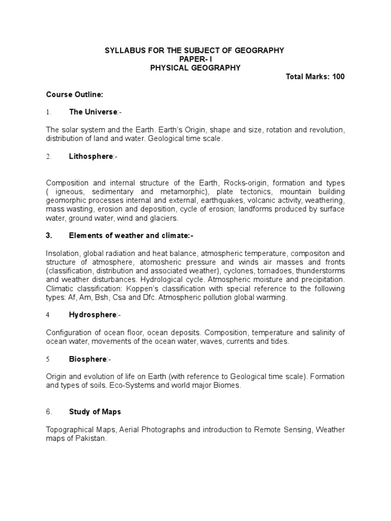 Geography | PDF | Agriculture | Earth