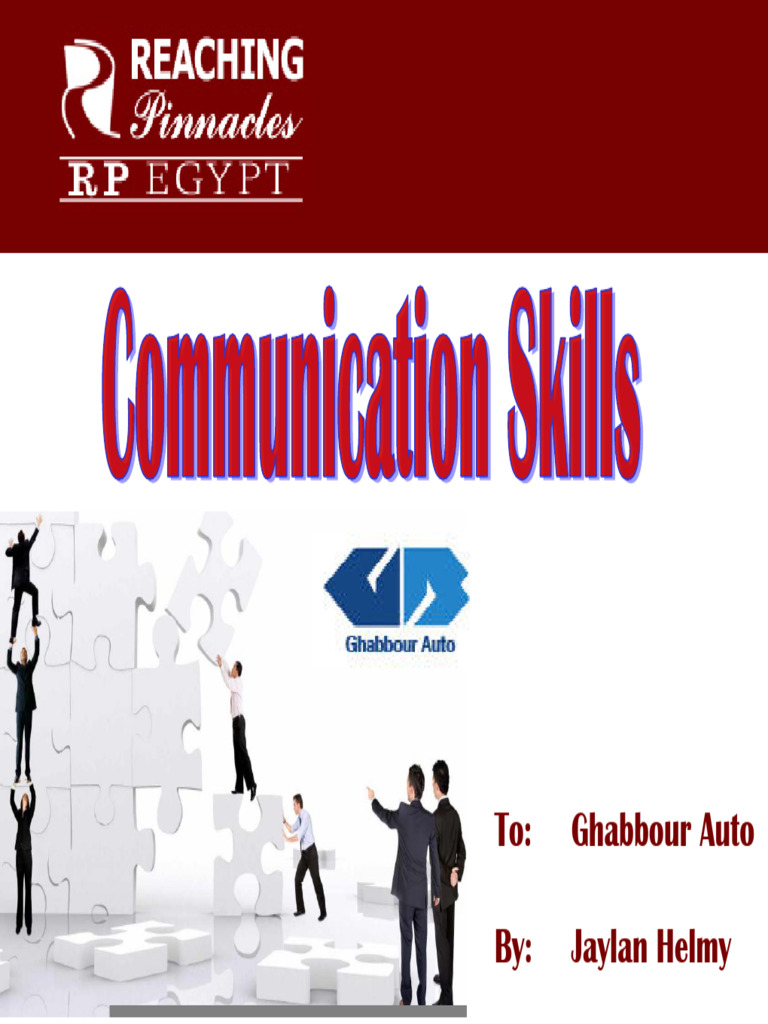 Communication Skills - RP Egypt | PDF | Communication | Body Language