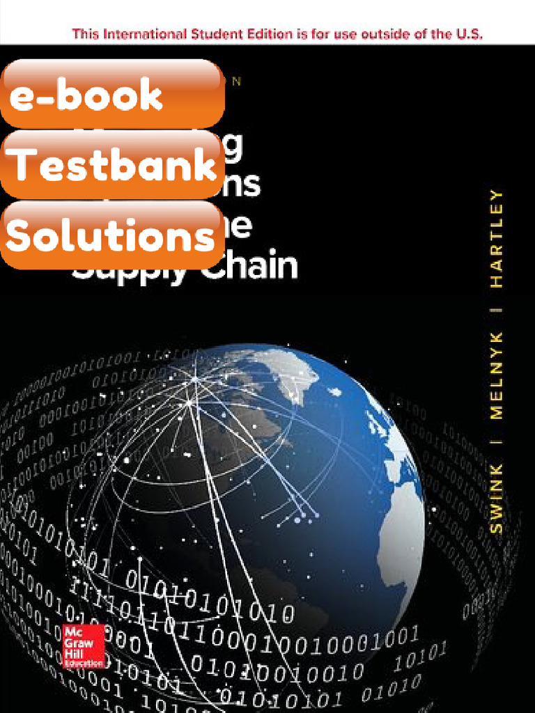 Testbank Managing Operations Across The Supply Chain 4th Edition ...