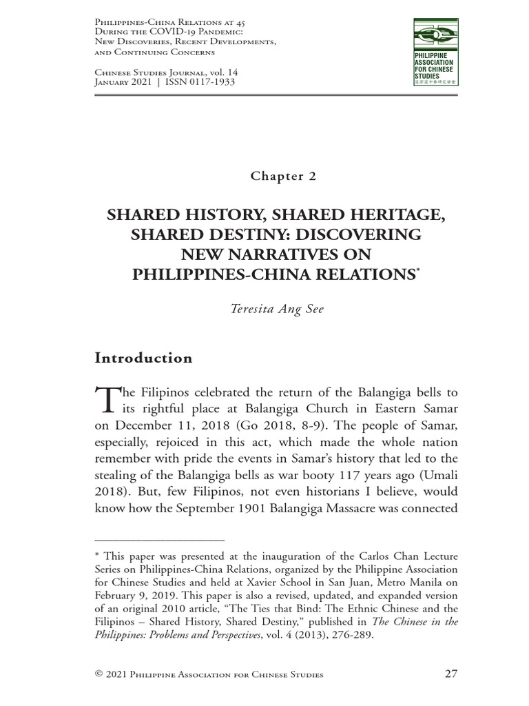 33. Shared History, Shared Heritage, Shared Destiny Discovering New ...