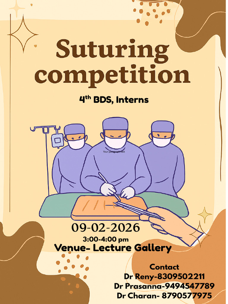 Suturing Competition | PDF