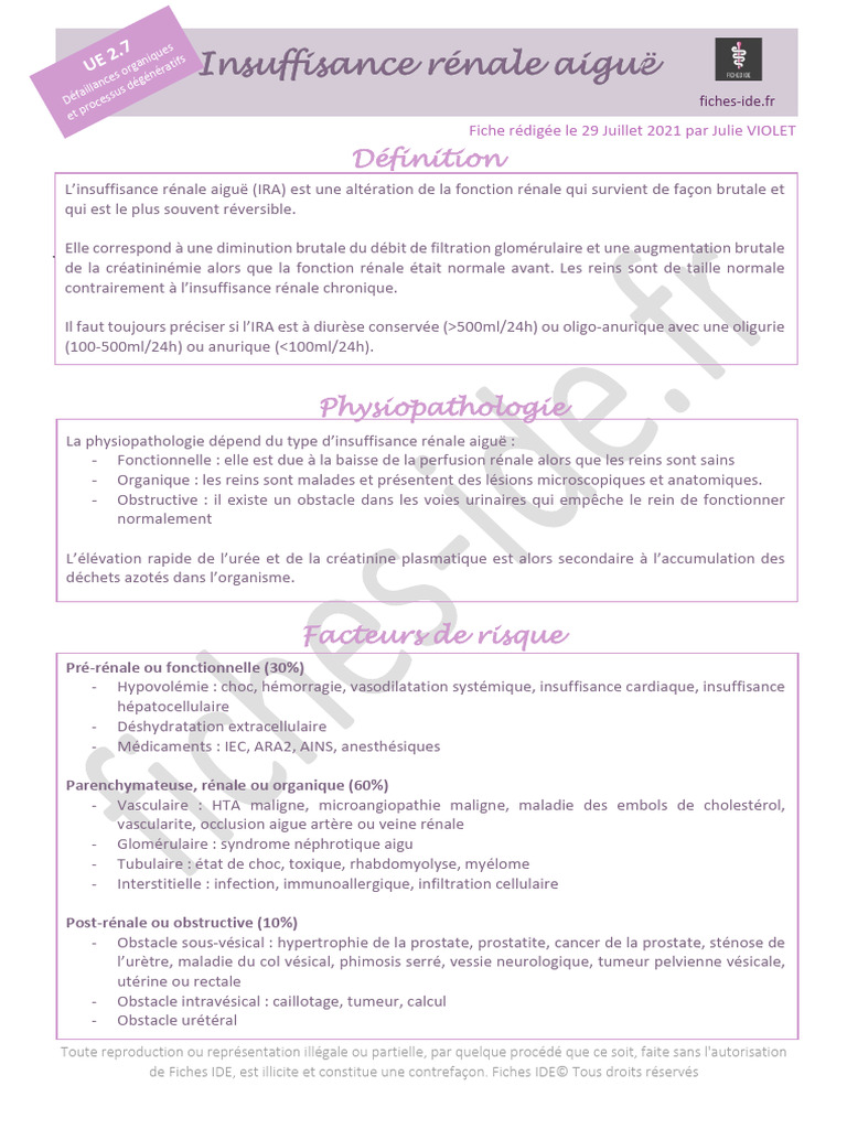 Insuffisance Renale Aigue 2 | PDF | Maladies et troubles | Maladie en ...