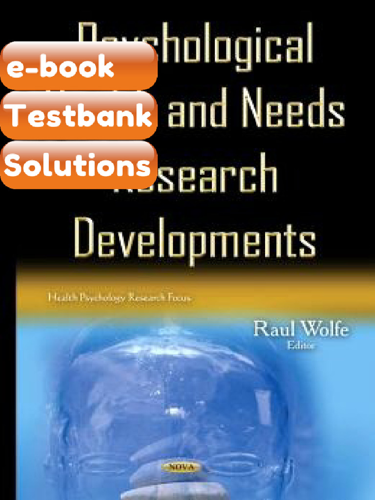 Testbank Psychological Health and Needs Research Developments Fast ...