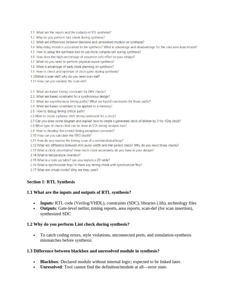1.timing Constraint, RTL Synthesis | PDF | Computer Engineering ...