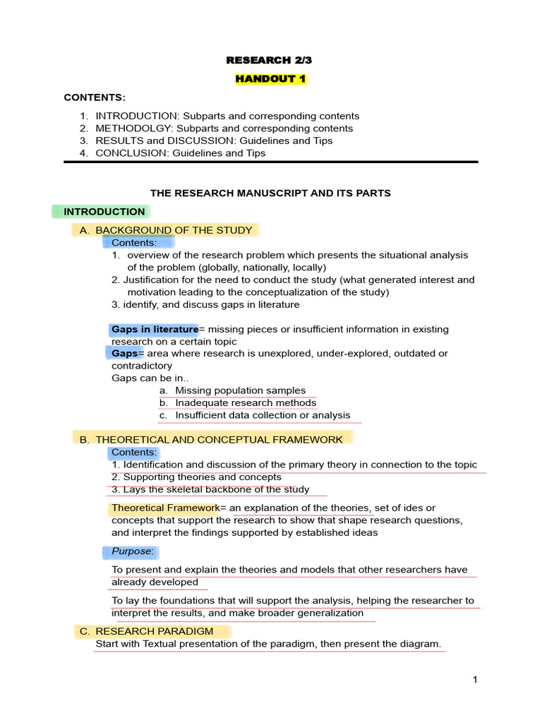 Handout 1 - Notes For Research 2 and 3 Classes | PDF | Institutional ...