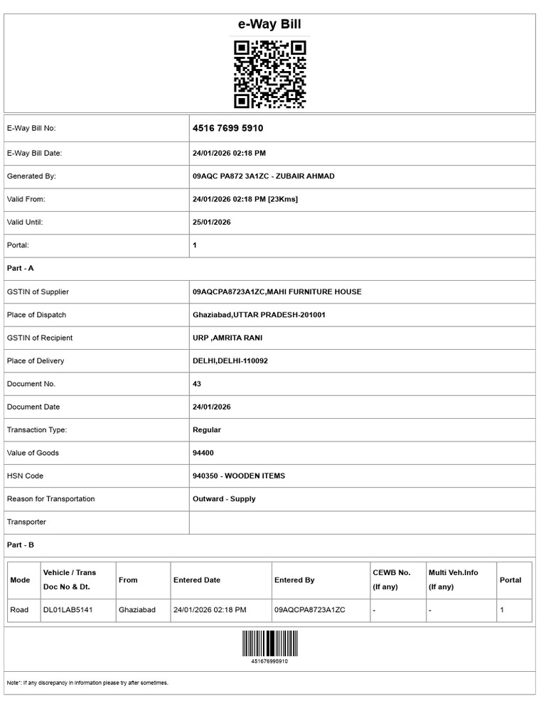 Eway Bill | PDF