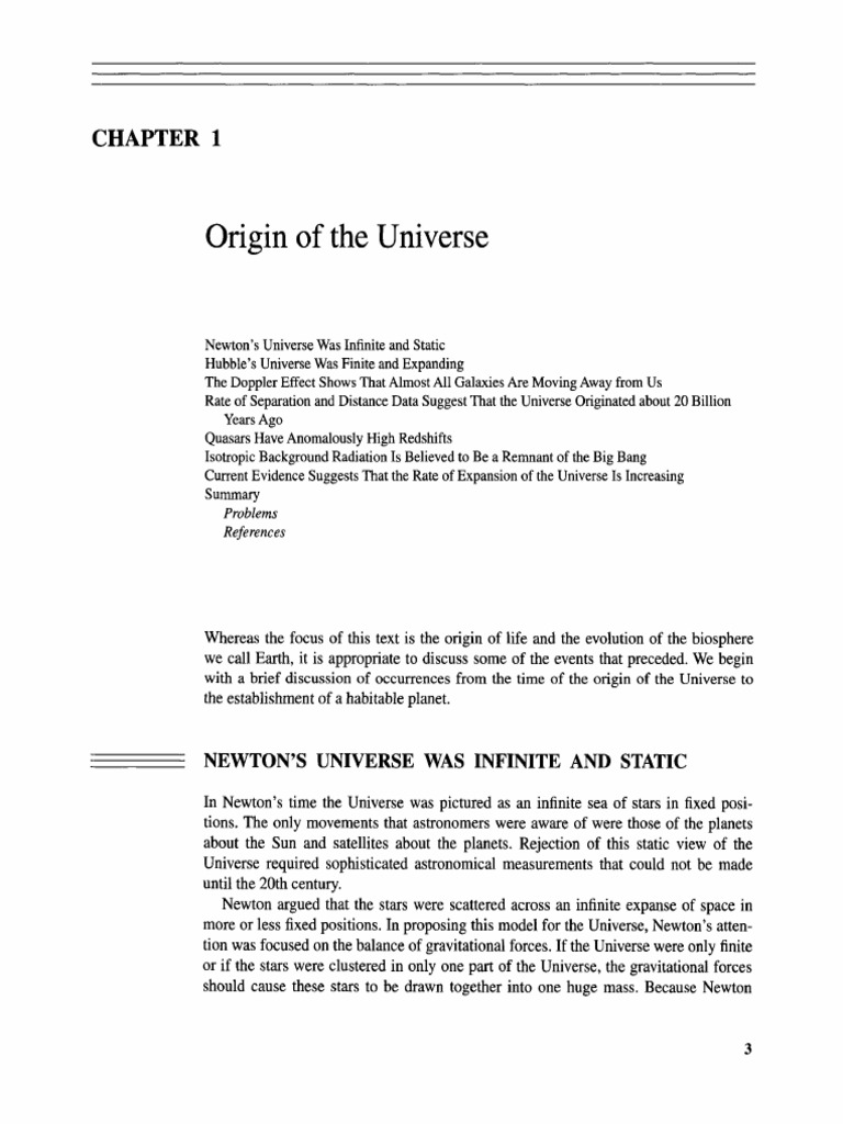 Origin Of the Universe - CHAPTER 1 | PDF | Redshift | Universe