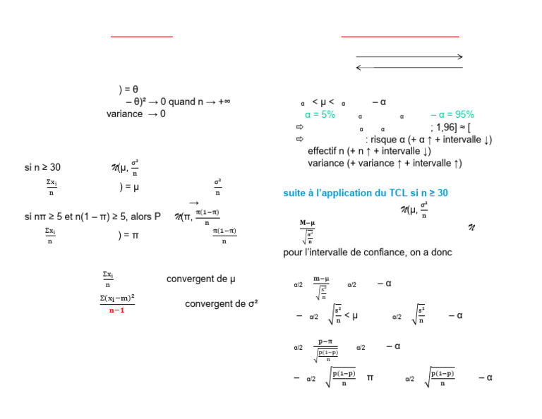 Fiche Sur Estimations Par Intervalles de Confiance | PDF | Intervalle ...