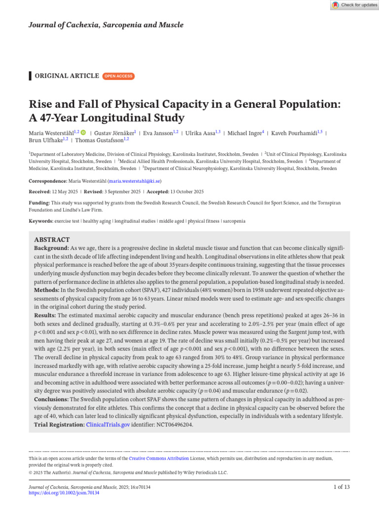 J Cachexia Sarcopenia Muscle - 2025 - Westerståhl - Rise and Fall of ...