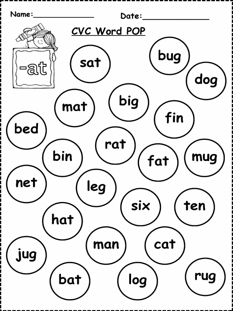 CVC Word Pop | PDF