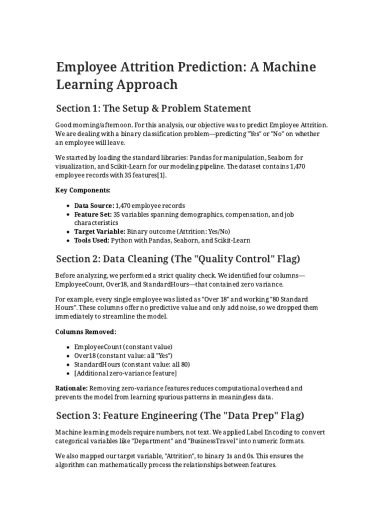 Employee Attrition Prediction Analysis | PDF | Accuracy And Precision ...