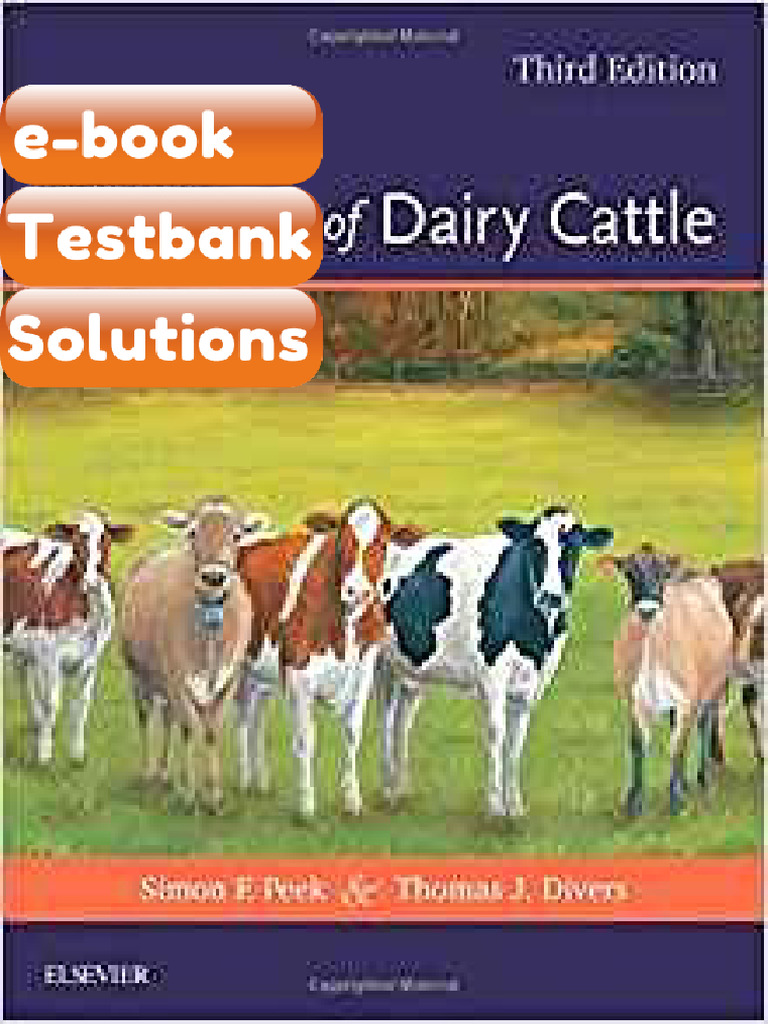Testbank Rebhuns Diseases of Dairy Cattle eBook 3E by Simon F Peek BVSc ...