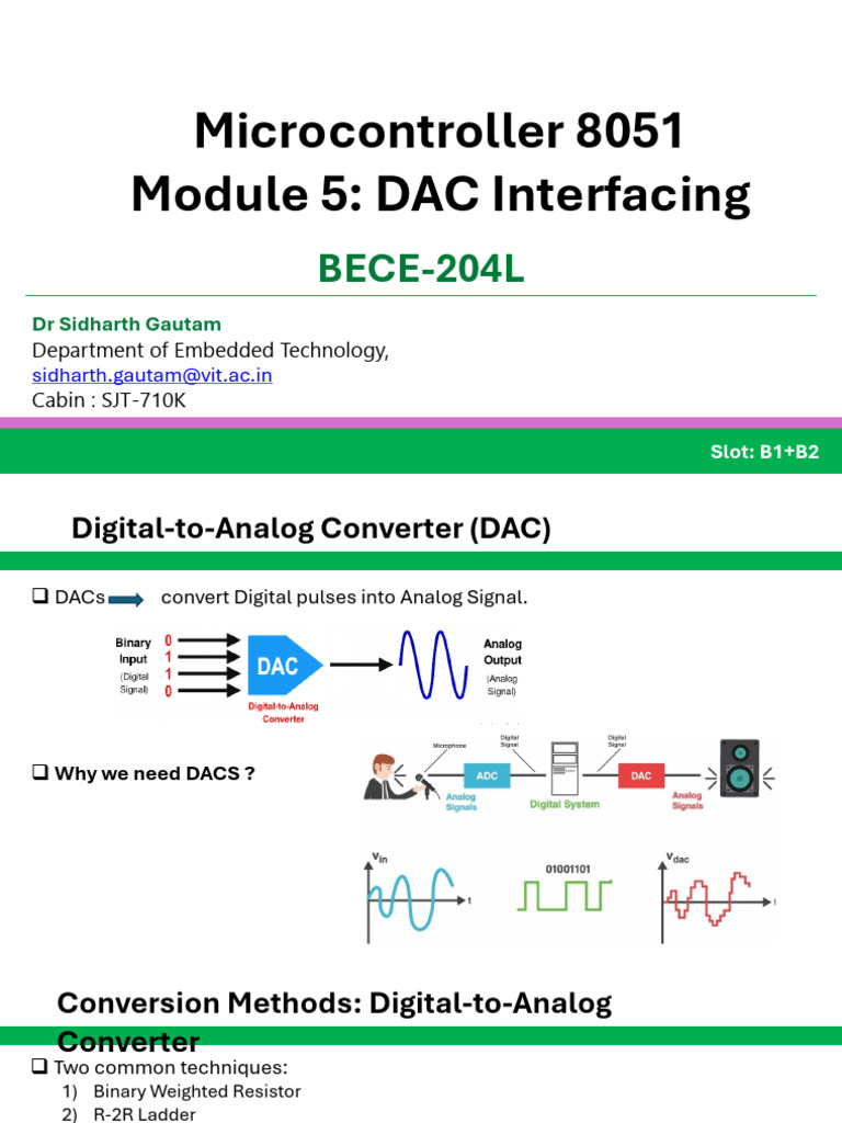 Module 5 DAC Interfacing | PDF | Digital To Analog Converter ...